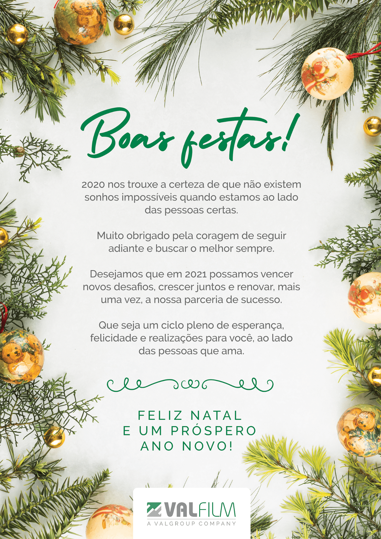 Valfilm finaliza o ano de 2020 com sucesso